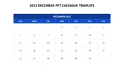 PowerPoint Weekly Calendar Template PPT For Presentation