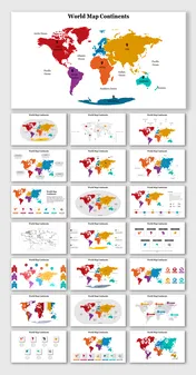 Editable Map of World PowerPoint and Google Slides Templates