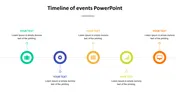 Multi-Color Timeline Layout Design PowerPoint Template