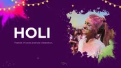Explore the Holi PowerPoint and Google Slides Templates