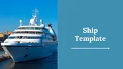 Modest Luxury Cruise Ship Sailing PPT Slide