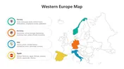 Editable Western Europe Map PowerPoint And Google Slides