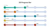 Editable 3D Progress Bar Google Slides And Canva Templates