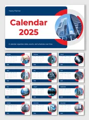 Get Our Yearly Calendar 2025 PPT And Canva Templates