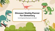 Dinosaur Weekly Planner For Elementary Presentation