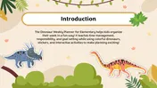 Dinosaur Weekly Planner For Elementary Presentation