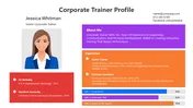 Corporate Trainer Profile PowerPoint And Canva Template