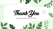 Best Nature Theme Thank You PowerPoint Presentation