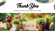 Elegant Thank You Nature Theme PowerPoint Presentation