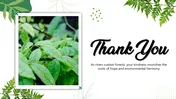 Nature Green Environment Thank You | Free Slide Template
