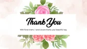 Best Floral Thank You Design PowerPoint Presentation