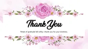 The Flower Themed Thank You PowerPoint Presentation