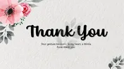 Best Minimal Flower Thank You PowerPoint Presentation