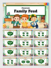 Try Now! English Class Family Feud PPT And Google Slides