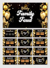 Get The Wedding Party Feud Game PPT And Canva Template