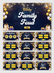 The Christmas Party Games Family Feud Canva Template