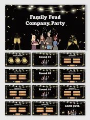 The Christmas Party Games Family Feud Canva Template