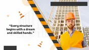 The Construction Backgrounds PowerPoint Presentation