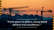The Construction Backgrounds For PowerPoint Presentation