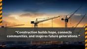 The Construction Backgrounds For PowerPoint Presentation