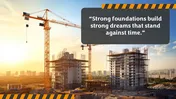 The Construction Backgrounds For PowerPoint Presentation