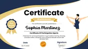 Explore This Gymnastic Certificates PowerPoint Presentation