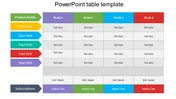 Beautiful PPT tables Template and Google Slides Presentation