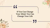 Creative Quote PowerPoint Template Design-Green Color