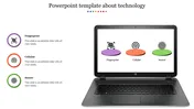Simple Computer PowerPoint Template Design With Three Node