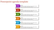 Multicolored Agenda PPT Design Template and Google Slides