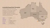 Free Editable Map of Australia PPT Template & Google Slides