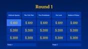 Jeopardy Game Maker PowerPoint and Google Slides Themes