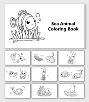Animal Coloring Book PowerPoint And Canva Template