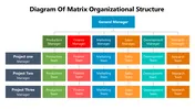Diagram Of Matrix Organizational Structure Presentation