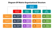 Diagram Of Matrix Organizational Structure Presentation