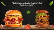 Background Of Fast Food PowerPoint And Canva Template