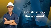 Background For Construction Company PPT And Canva Template