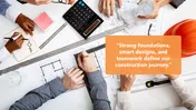 Background For Construction Company PPT And Canva Template