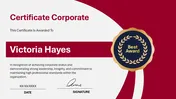 Corporate Certificate PowerPoint And Canva Template
