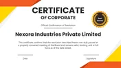 Certificate Of Corporate Resolution PPT And Canva Template
