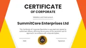 Certificate Of Corporate Resolution PPT And Canva Template