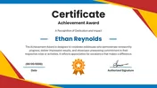 Achievement Award Printable PowerPoint And Canva Template