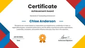 Achievement Award Printable PowerPoint And Canva Template