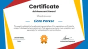 Achievement Award Printable PowerPoint And Canva Template