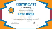 Sports Day Certificate PowerPoint And Canva Template