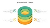 Multi-Color 4 Blocker Template PowerPoint Slide - 3D Cubes