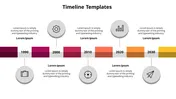 Creative Timeline Slide Templates With Arrow Model