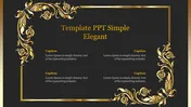 Download Black And White Template Presentation Slide
