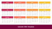 Calendar PowerPoint And Google Slides Theme Design