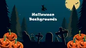 Spooky Halloween Slide PowerPoint Template - Scary Images